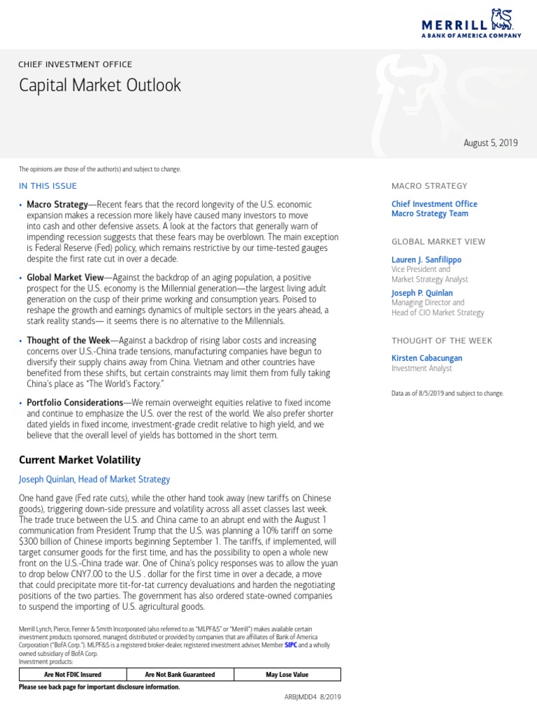 Capital Market Outlook | PDF | Bonds (Finance) | Stock Market