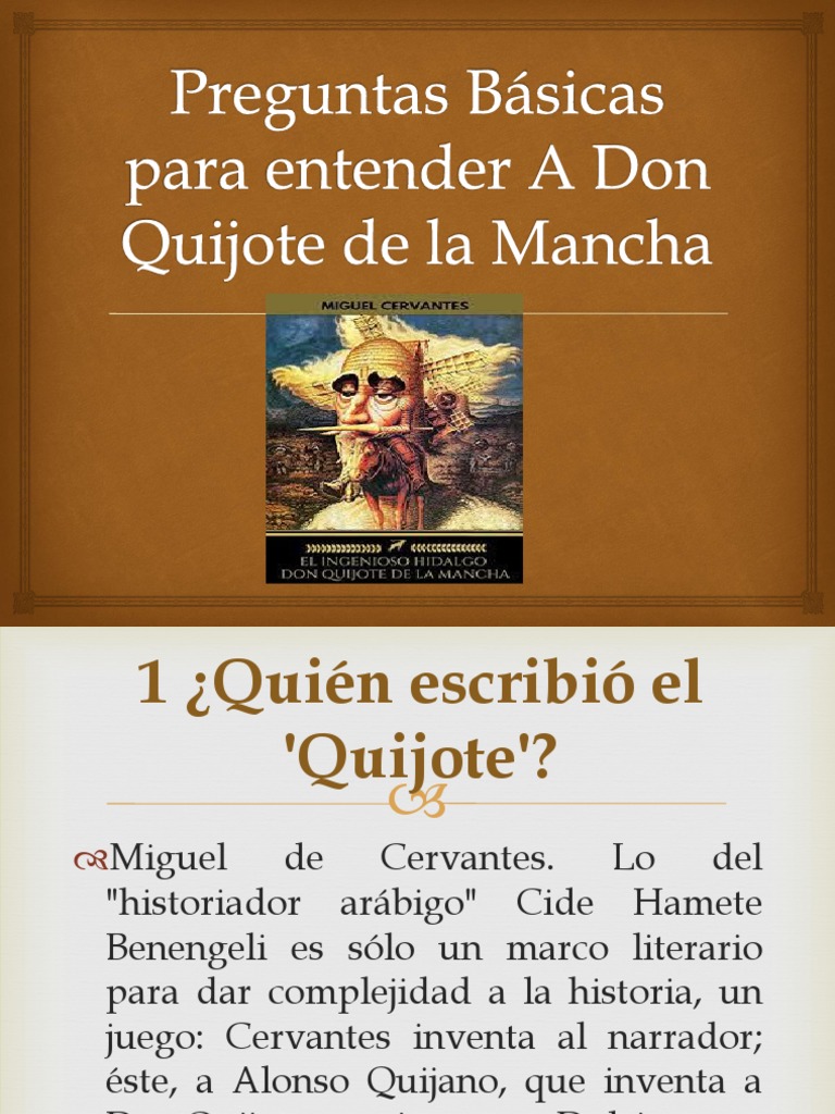 50 Preguntas Básicas para Entender A Don Quijote | PDF | Don Quijote ...