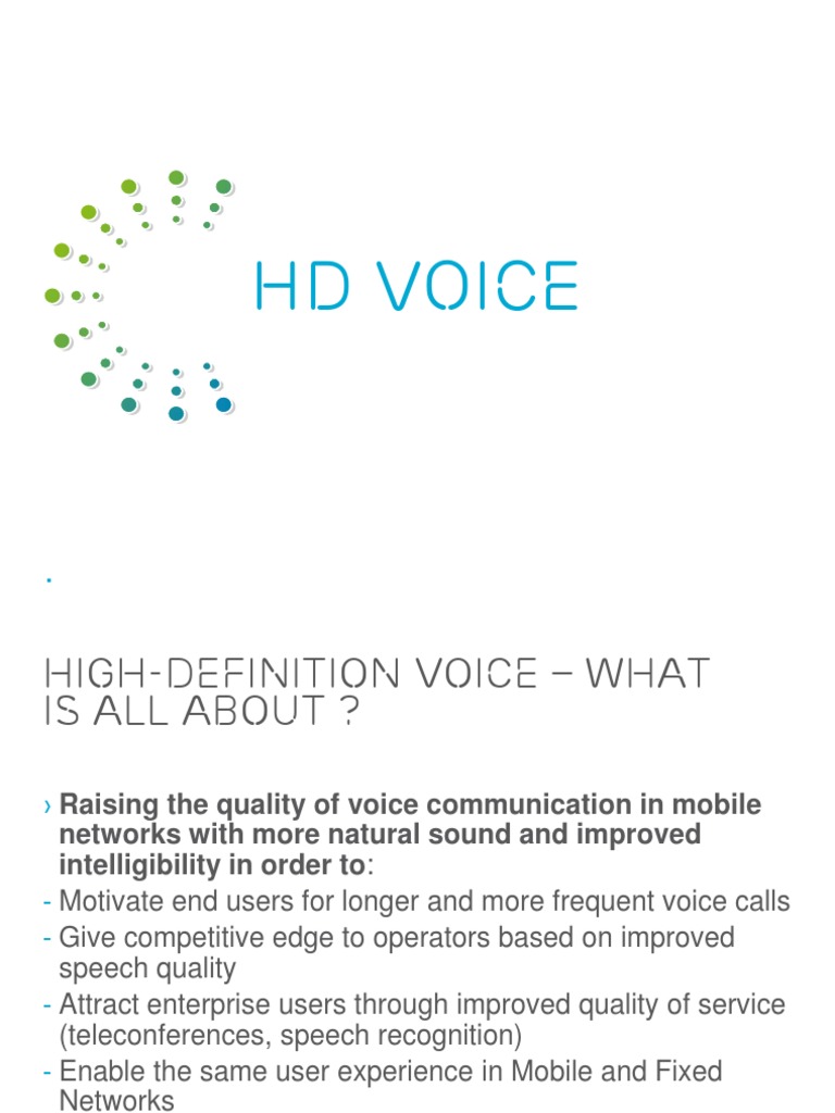 HD Voice for Telecom Operators | PDF | Session Initiation Protocol | Ip ...