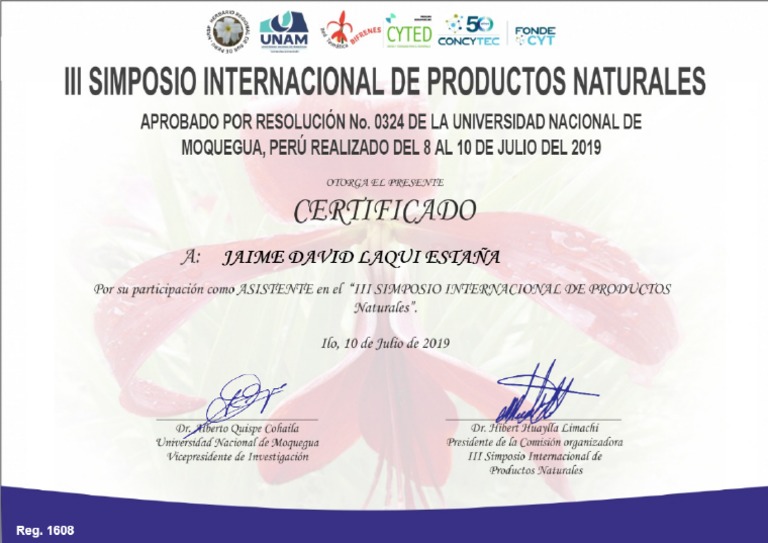 Certificado Simposio | PDF