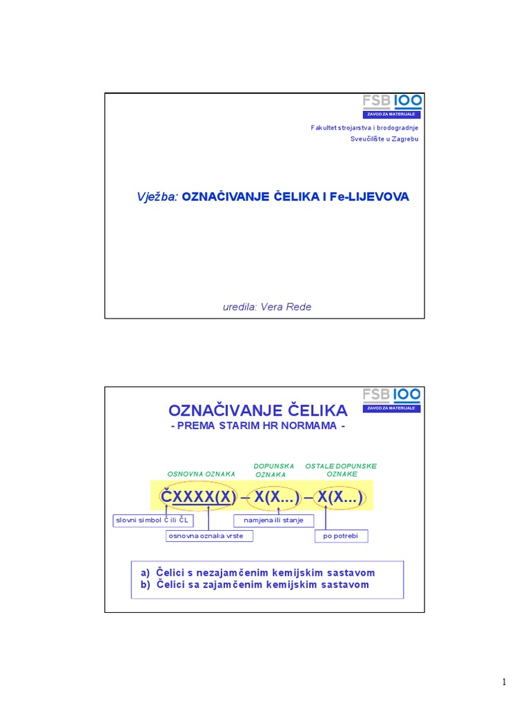 Oznacavanje Celika PDF | PDF