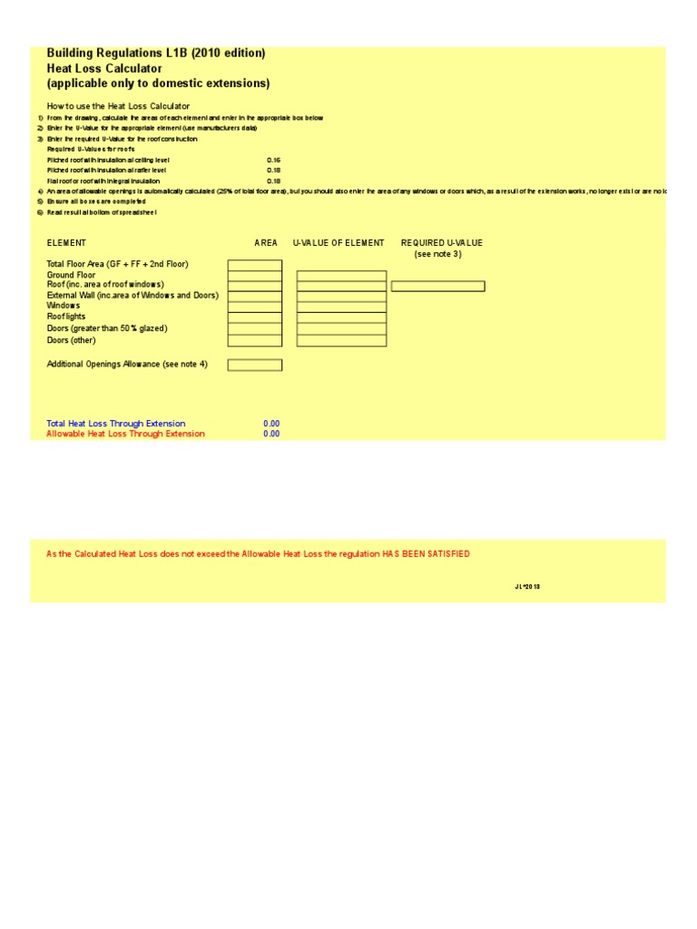 Heat Loss Calculator Extensions v1-2013 | PDF | Roof | Window