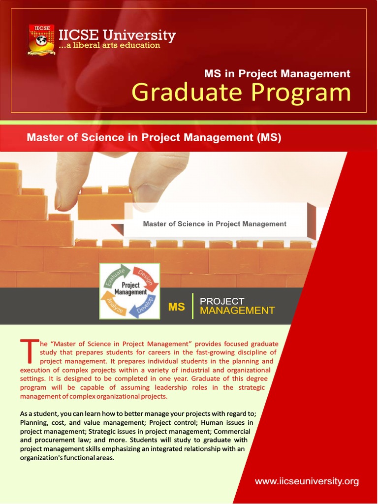 MS in Project Management Course Outline | PDF | Master Of Science ...