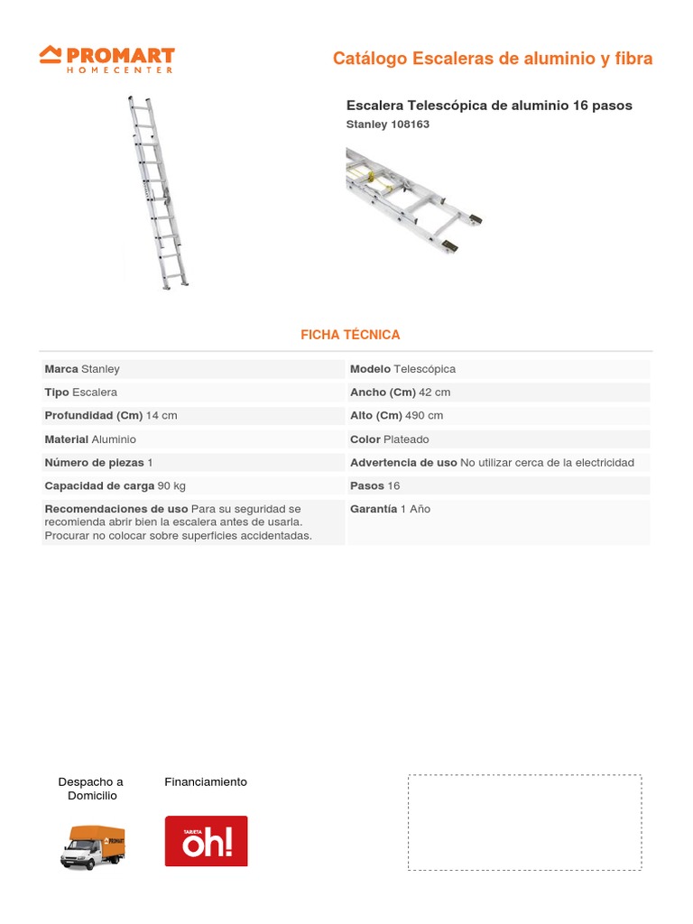 Ficha Tecnica Escalera | PDF