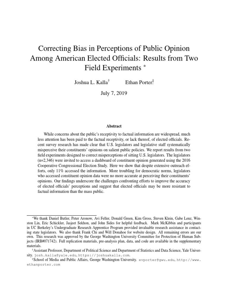 Correcting Bias Pdf Patient Protection And Affordable Care Act American Government