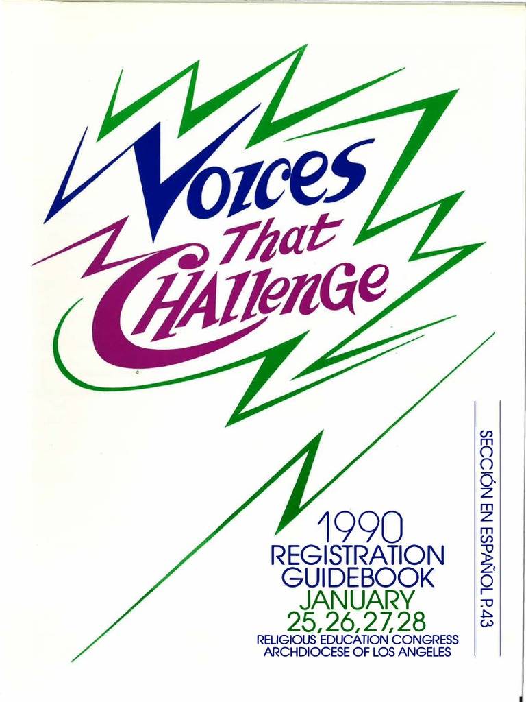 RECongress 1990 Registration Guidebook | PDF | Catholic Church | Prayer