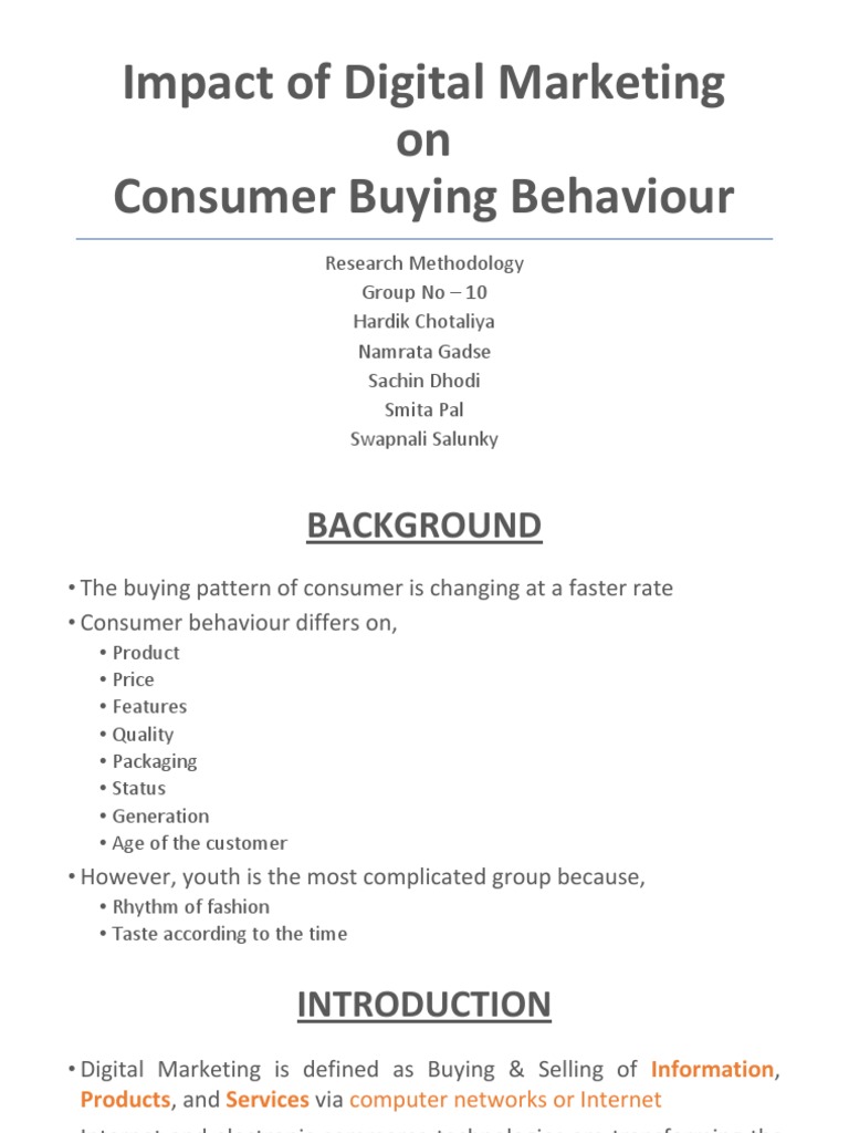 Research Methodology | PDF | Digital Marketing | Consumer Behaviour