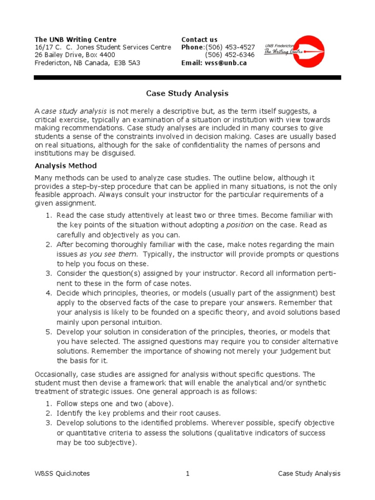 Case Study Analysis | PDF | Case Study | Cognition