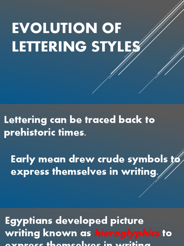 9 Evolution of Lettering Styles | PDF