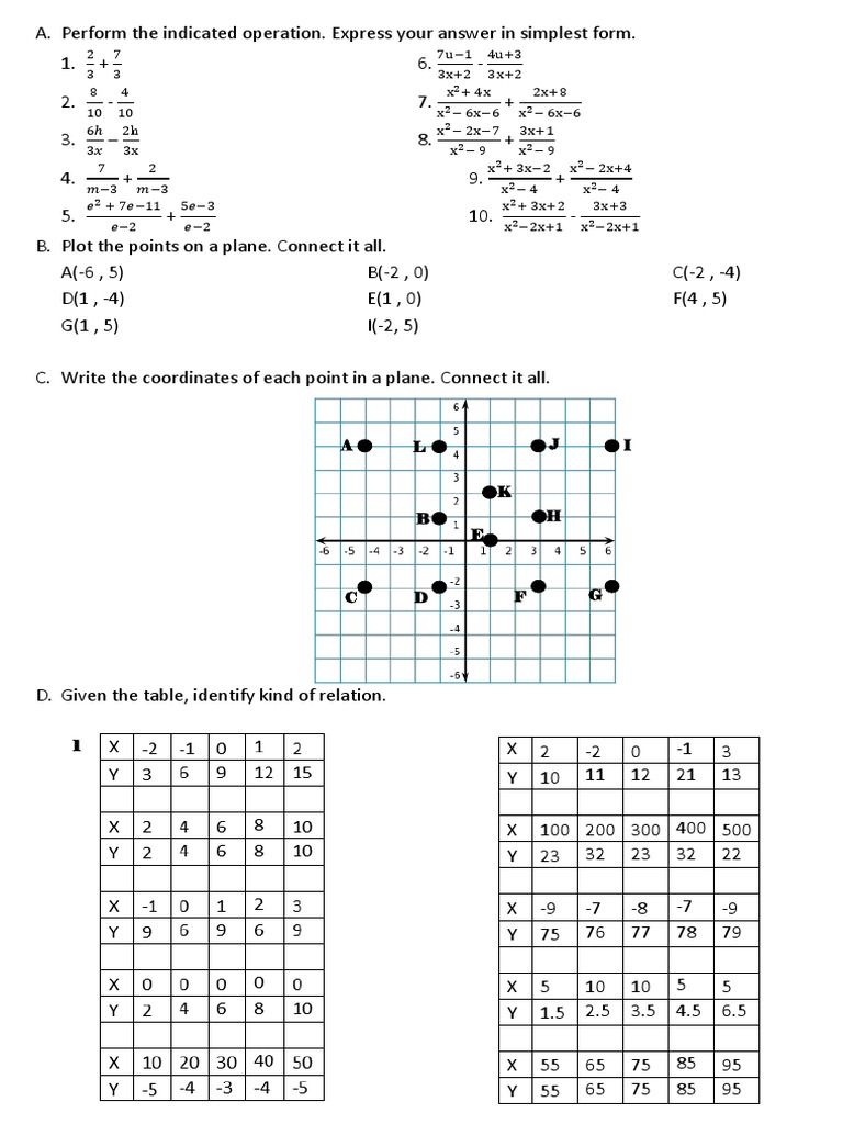 Perform The Indicated Operation | PDF | Teaching Mathematics