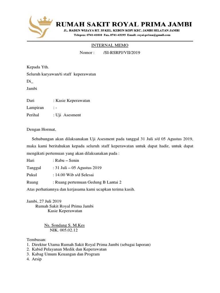 Internal Memo Dan Undangan | PDF