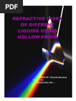Hollow Prism Physics Investigatory Project Class 12 CBSE | PDF | Prism ...
