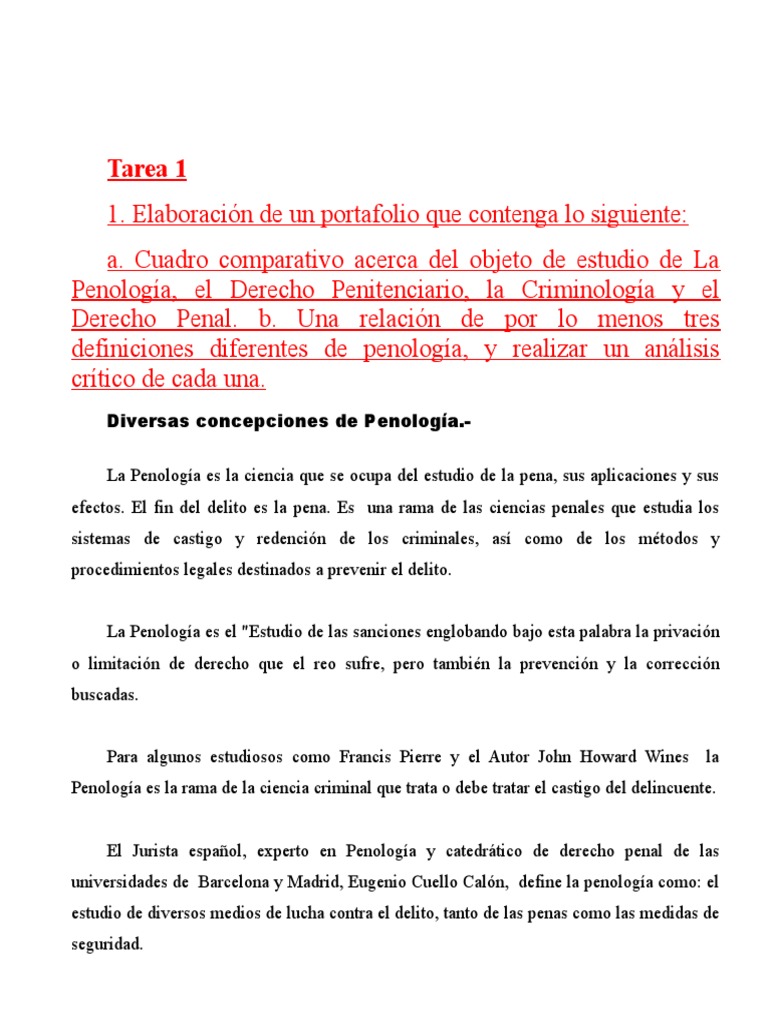Penologia | PDF | Criminología | Derecho penal