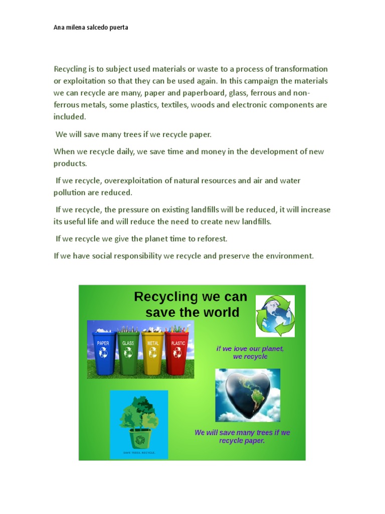 Evidence Recycling Campaign | Download Free PDF | Recycling | Environment