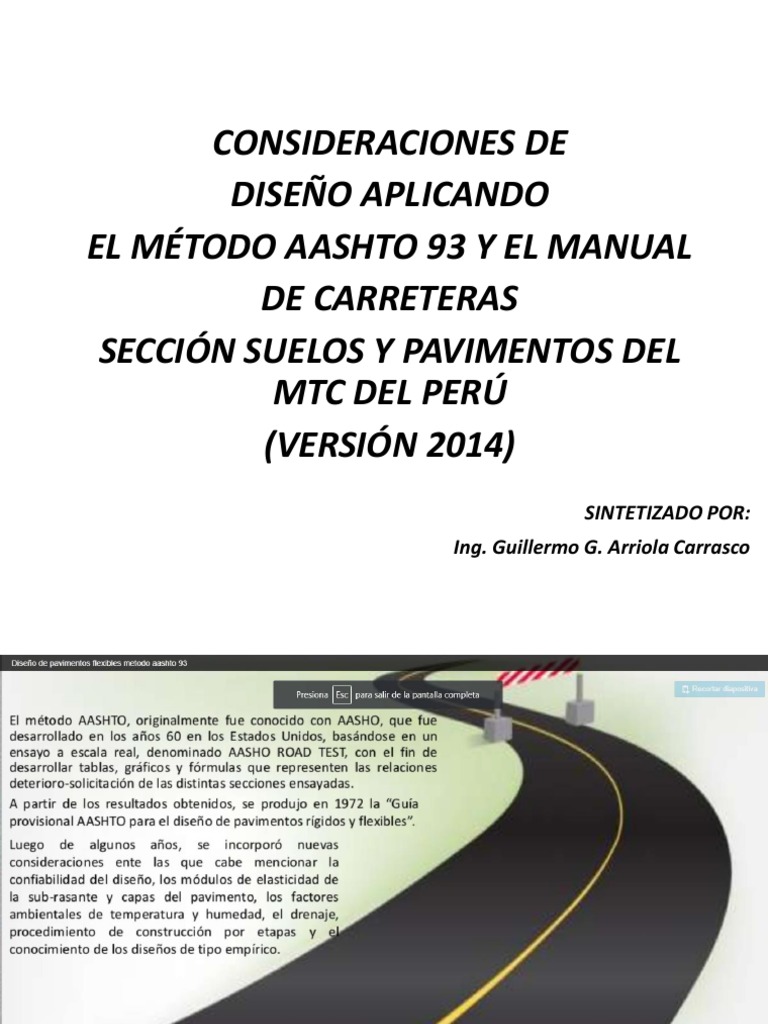 Diseño de Pavimentos según AASHTO 93 | PDF