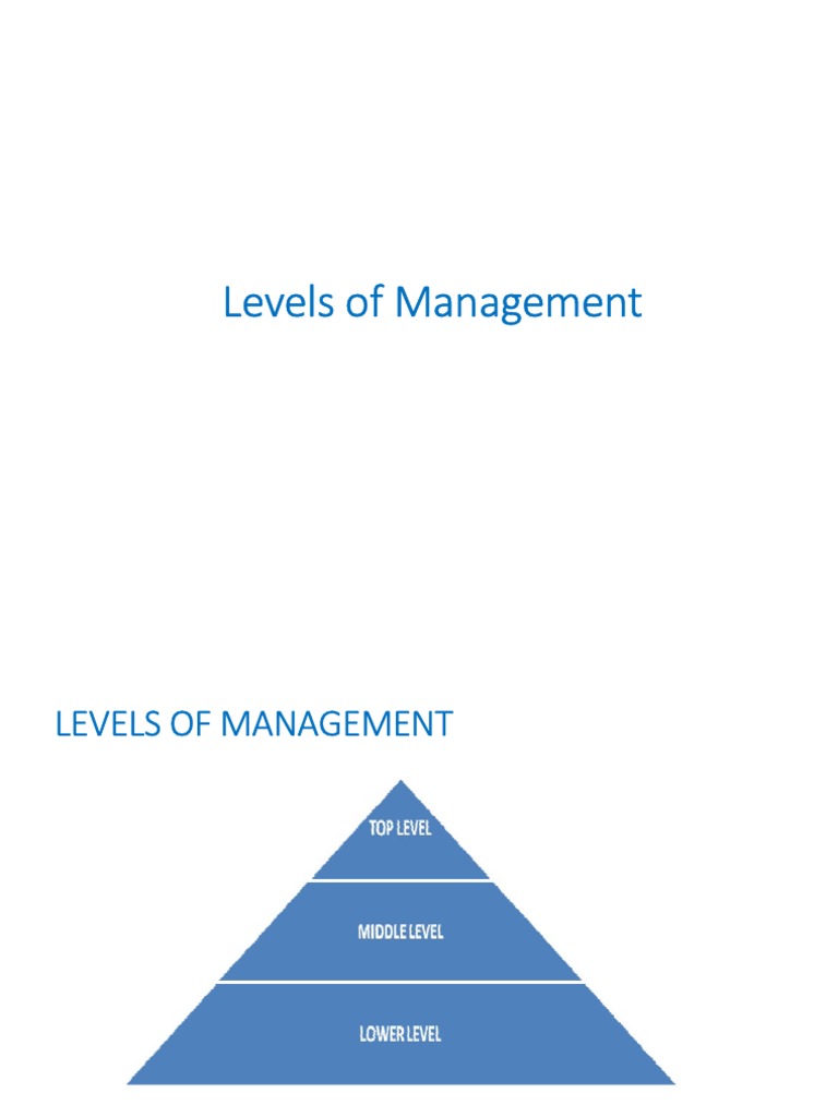 Levels Of Management PDF