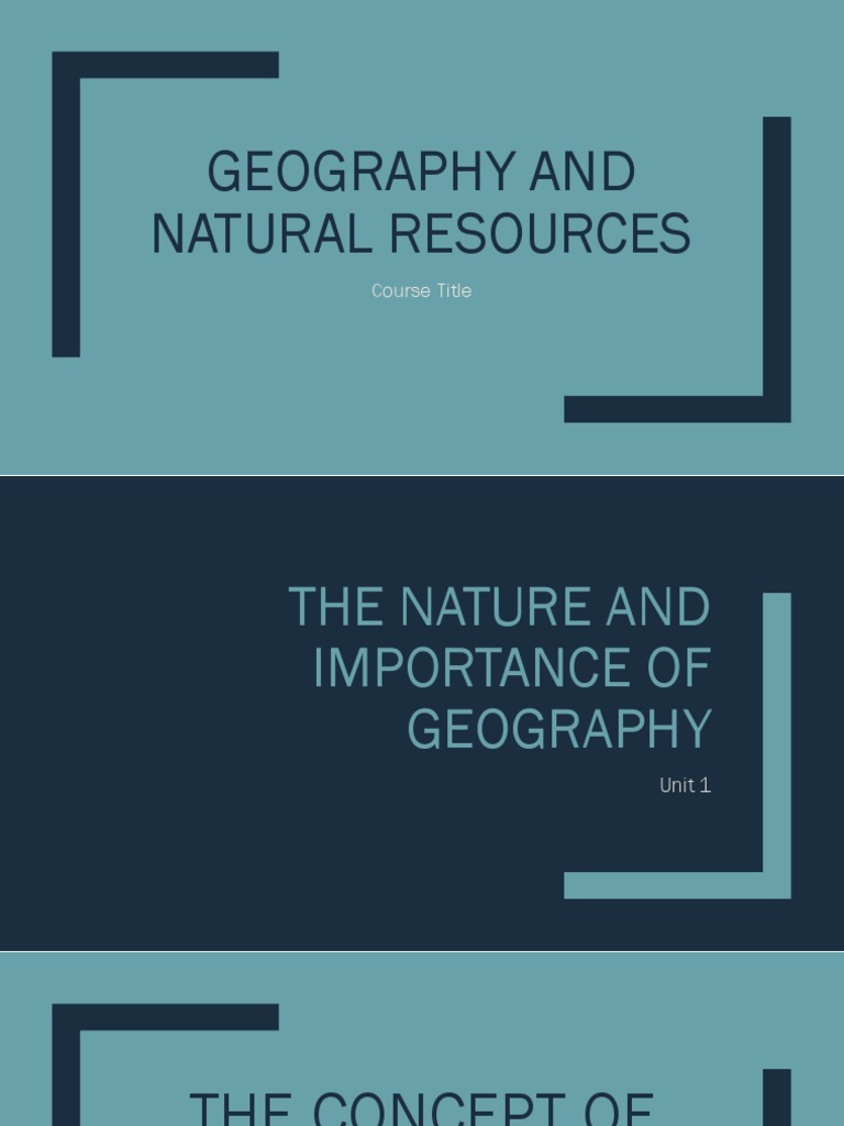 Geography and Natural Resources | PDF | Geography | Natural Environment