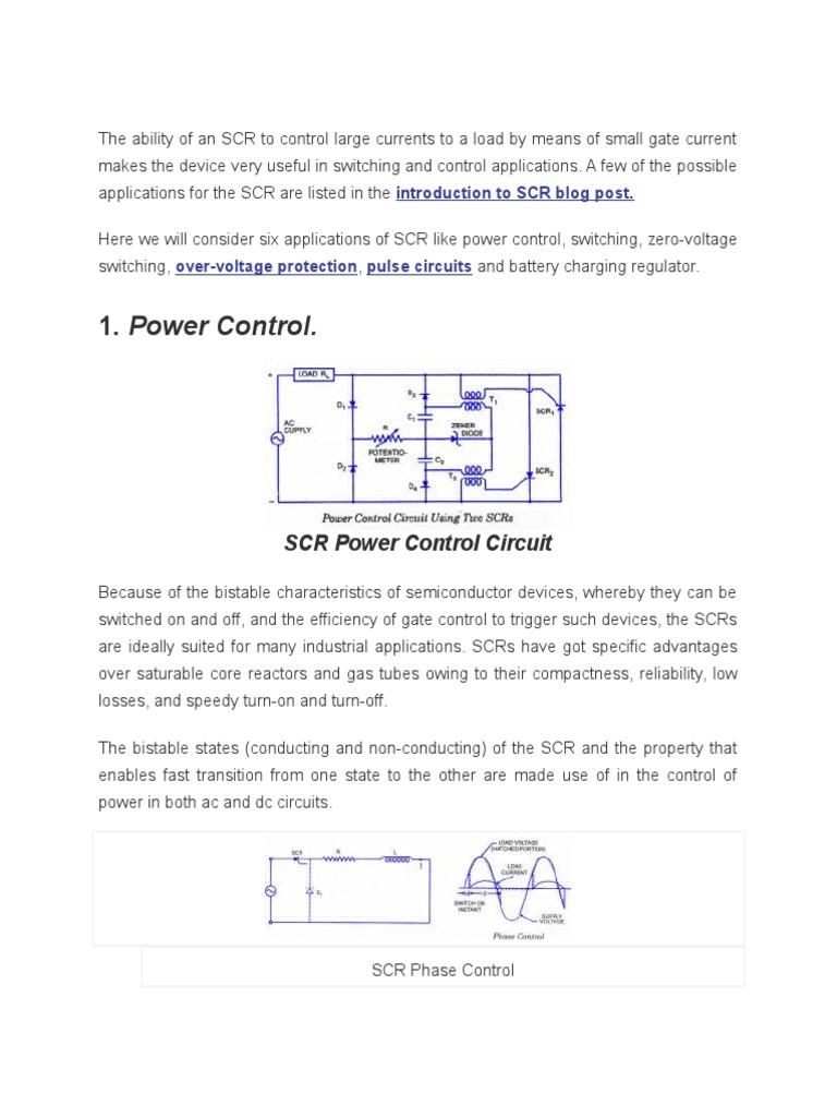 SCR Power Control Circuit | PDF | Capacitor | Electrical Network