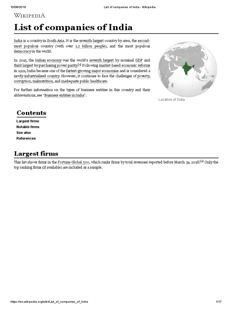 List of Companies of India | PDF | Kolkata | Conglomerate (Company)