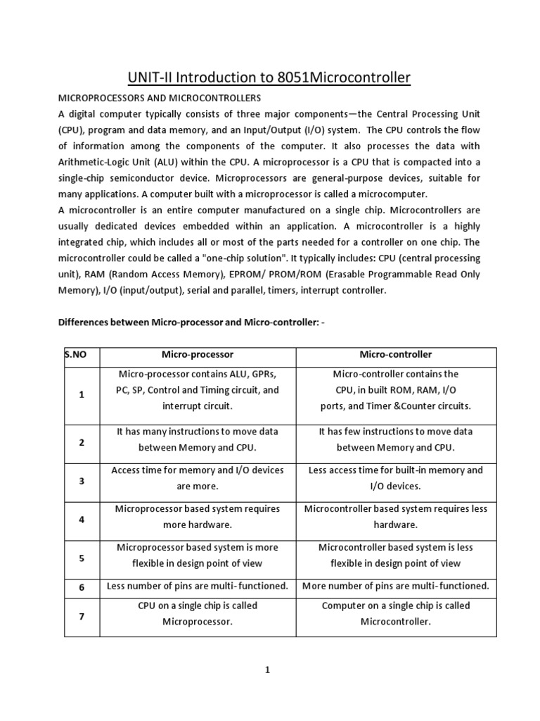 MPMC Unit 2 | PDF | Microcontroller | Microprocessor MPMC Unit 2 | PDF | Microcontroller | Microprocessor