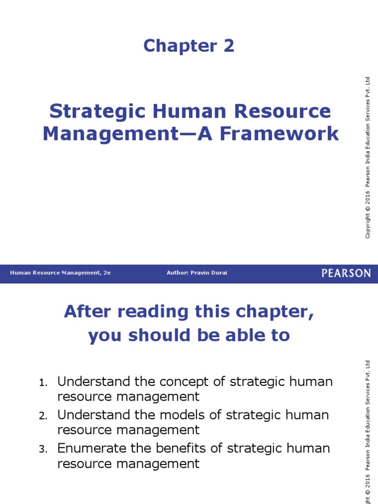 Strategic Human Resource Management-A Framework | PDF | Human Resource ...