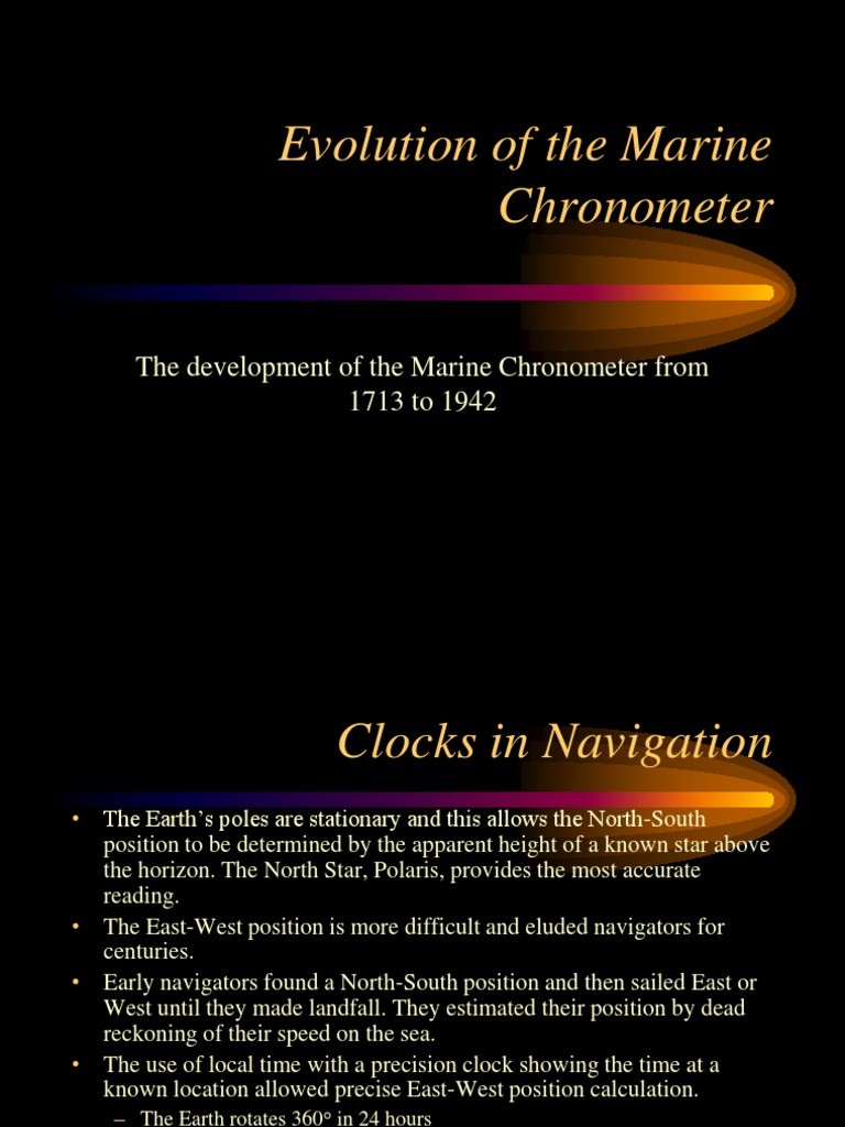Evolution Marine Chronometer | PDF | Navigation | Horology