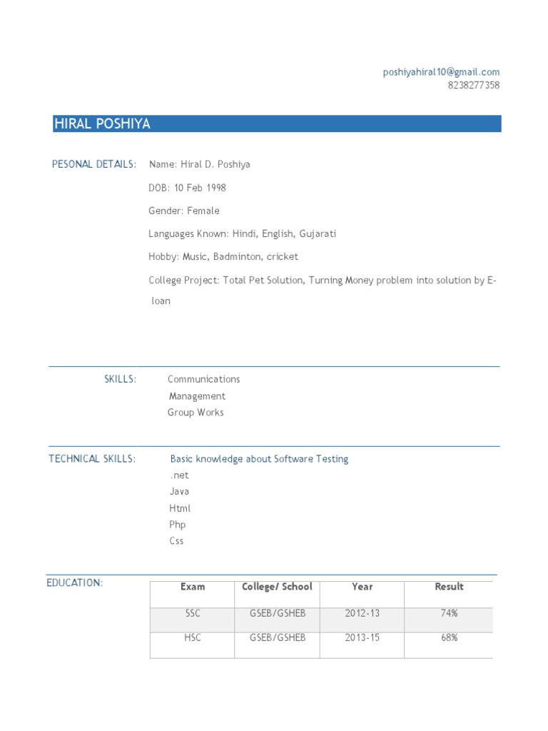 Hiral Resume Final1 | PDF