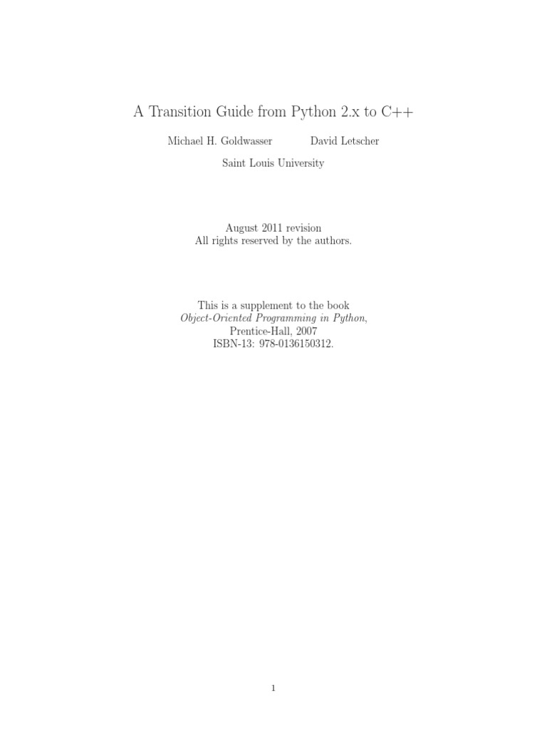 A Transition Guide To C++ | PDF | Data Type | Parameter (Computer ...