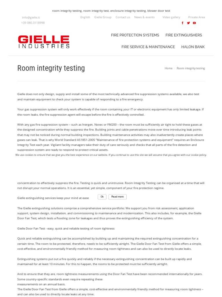 Room Integrity Testing for Fire Safety | PDF | Building Engineering ...