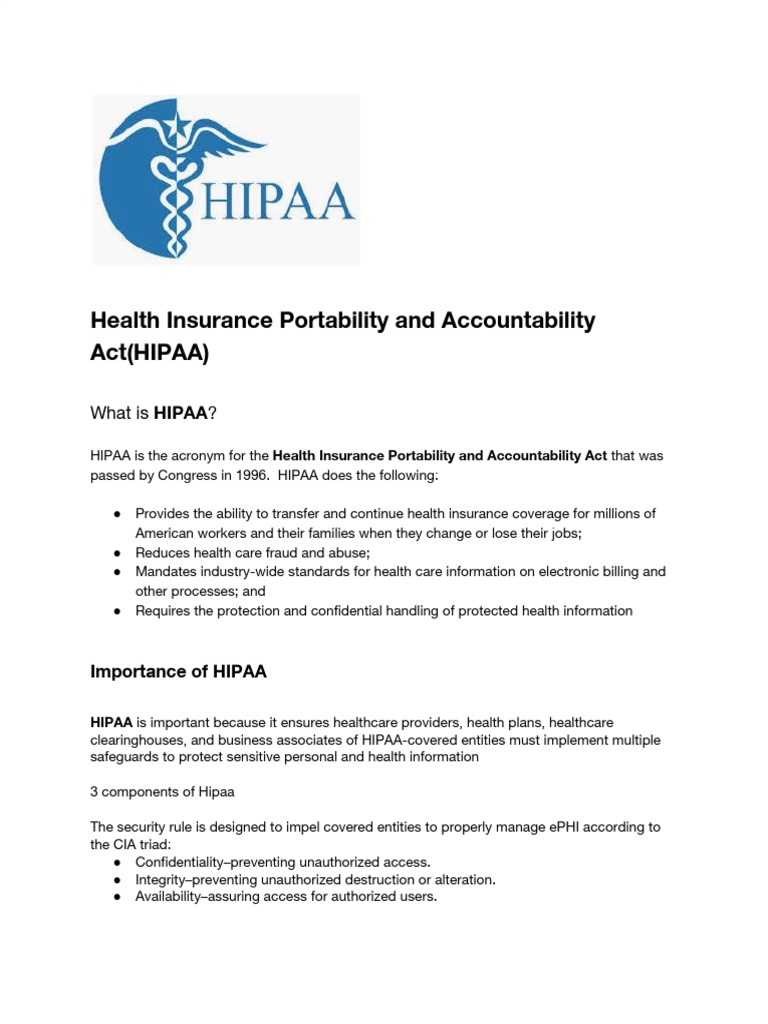 HIPAA Compliance Guide for Healthcare | PDF | Health Insurance ...