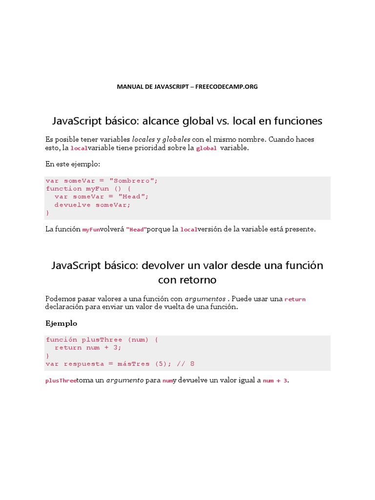 Manual De Javascript Pdf Script Java Matriz Matemáticas 