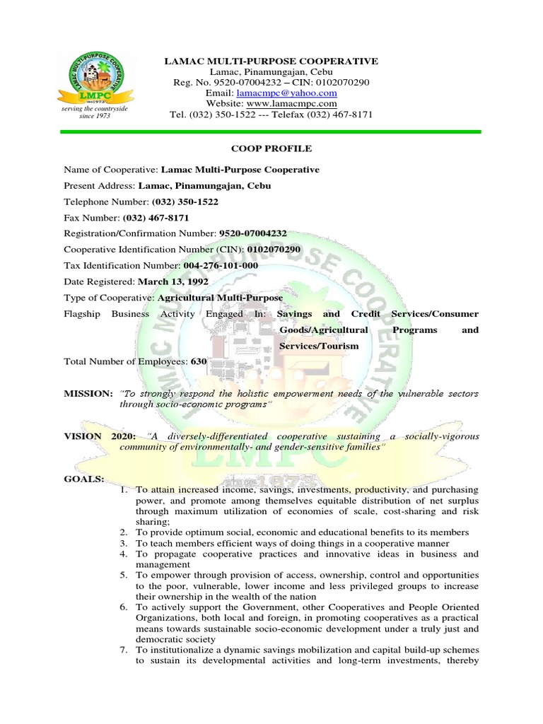 COOP Profile As of June 2019 | PDF | Cooperative | Wealth