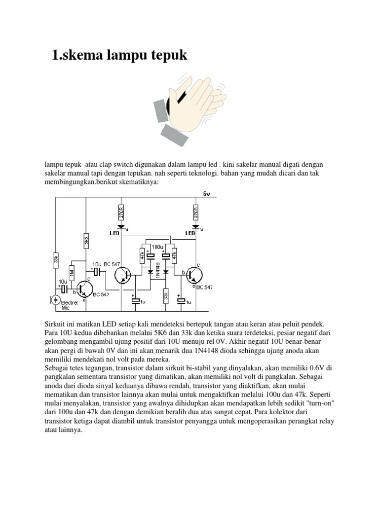 Skema Lampu Tepuk | PDF