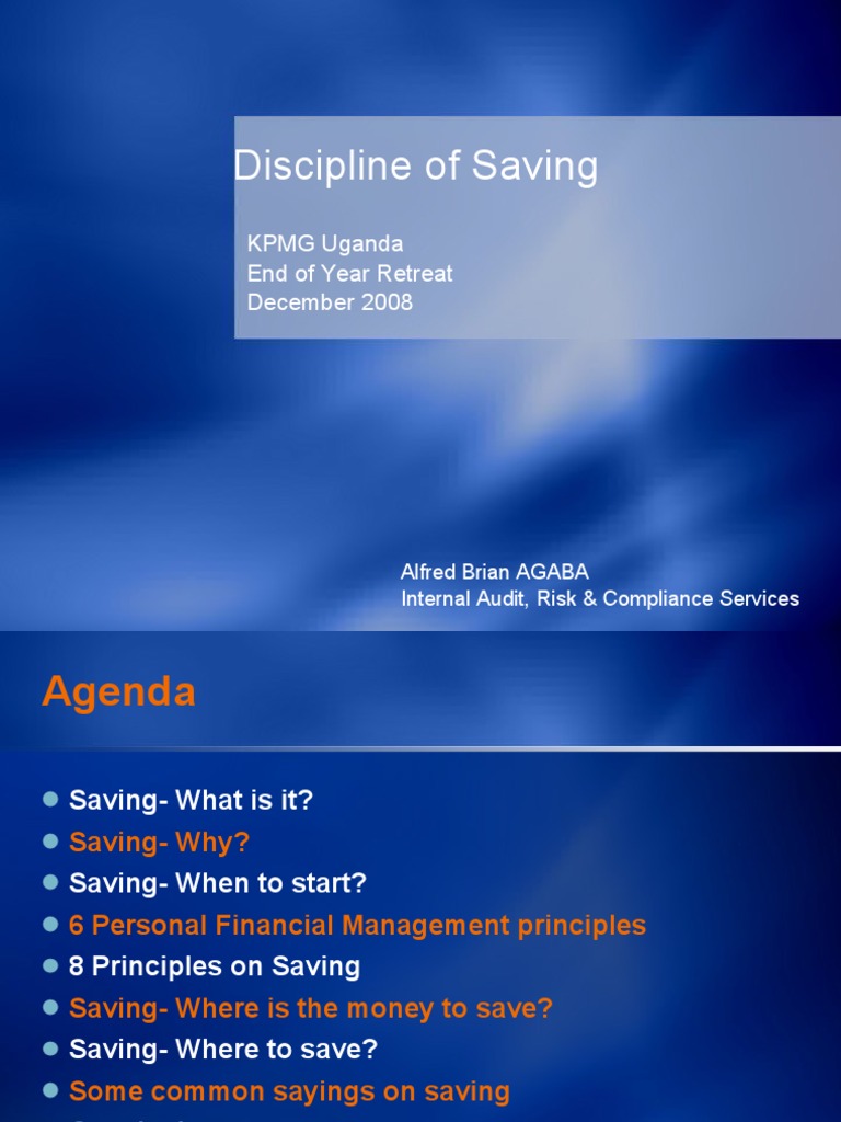 Discipline of Saving-KPMG | PDF | Saving | Money