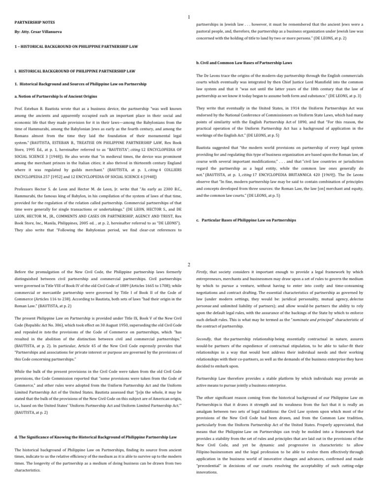 Partnership Villanueva | PDF | Partnership | Law Of Agency