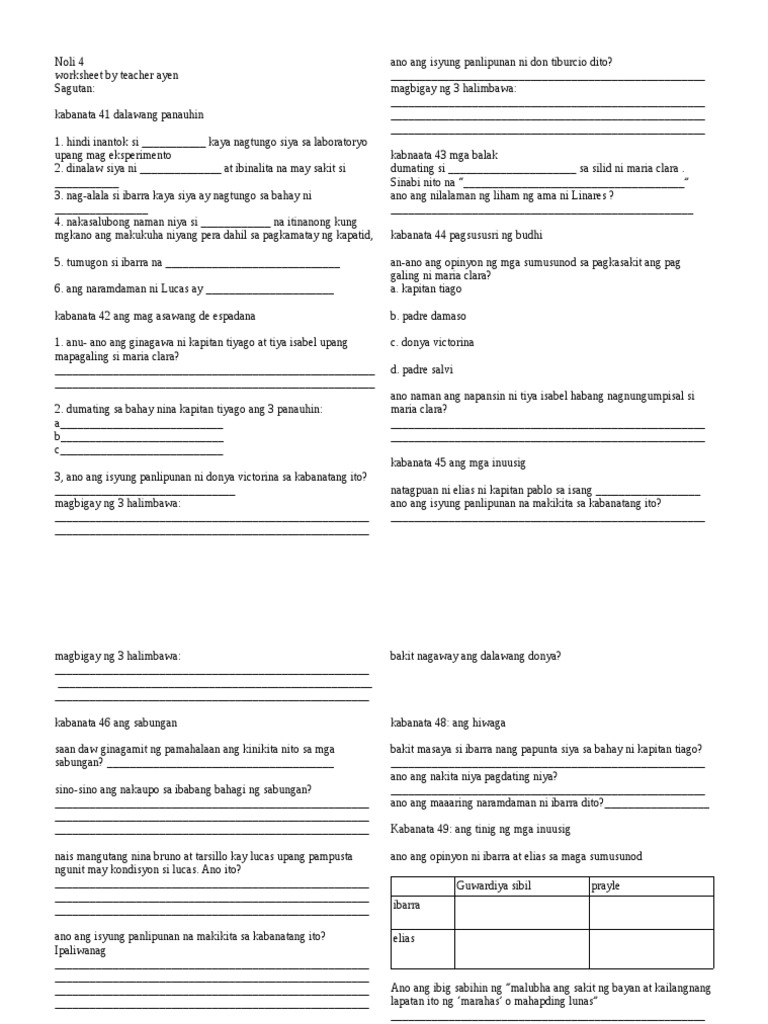 Noli 4 Kabanata 41-53 | PDF