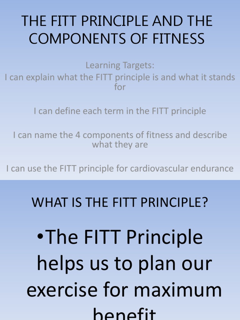 The Fitt Principle and The Components of Fitness | PDF | Strength ...