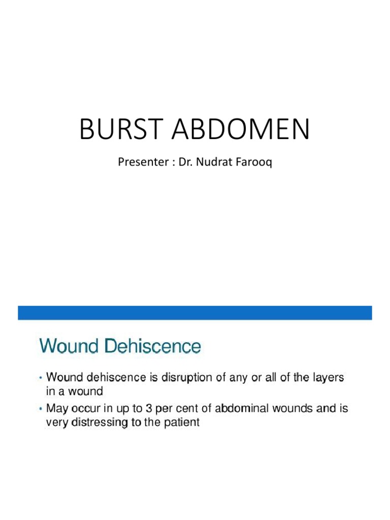 Burst Abdomen | PDF
