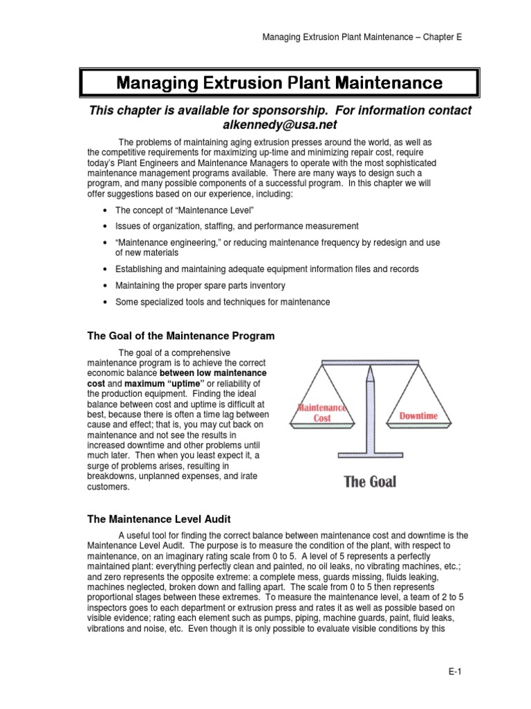 Managing Extrusion Plant Maintenance PDF | PDF | Ultrasound | Computer File