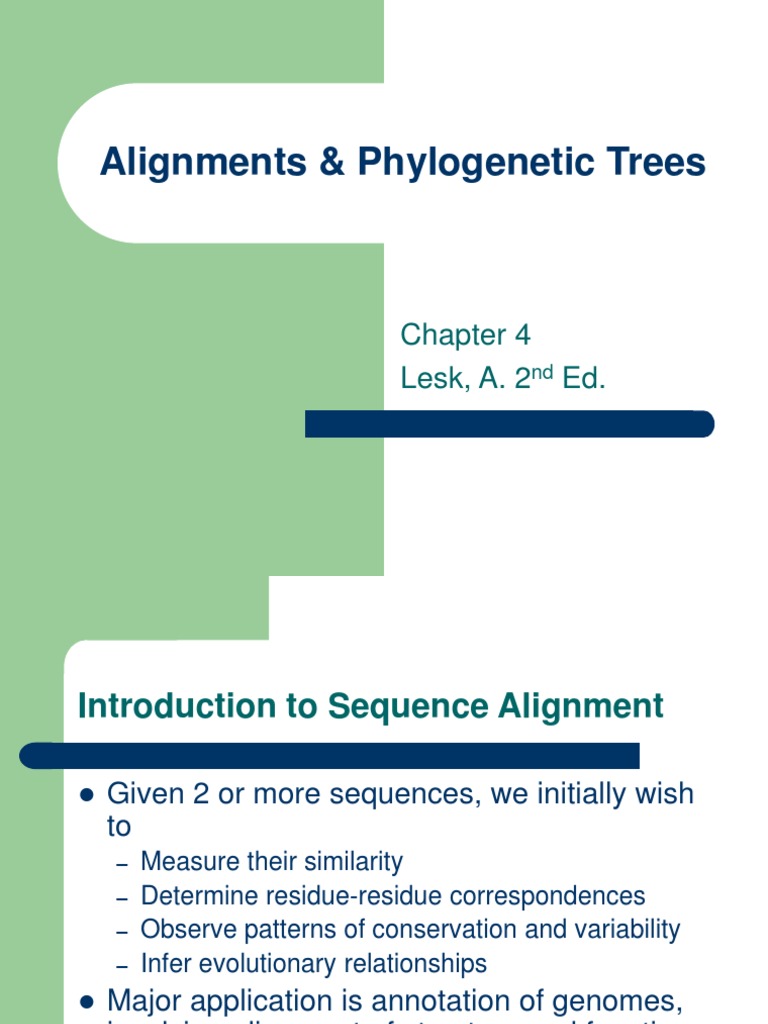 Alignments & Phylogenetic Trees: Introduction to Sequence Alignment | PDF | Sequence Alignment ...