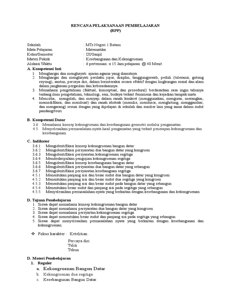 Bab 4 Kongruen & Kesebangunan | PDF | Karier & Perkembangan