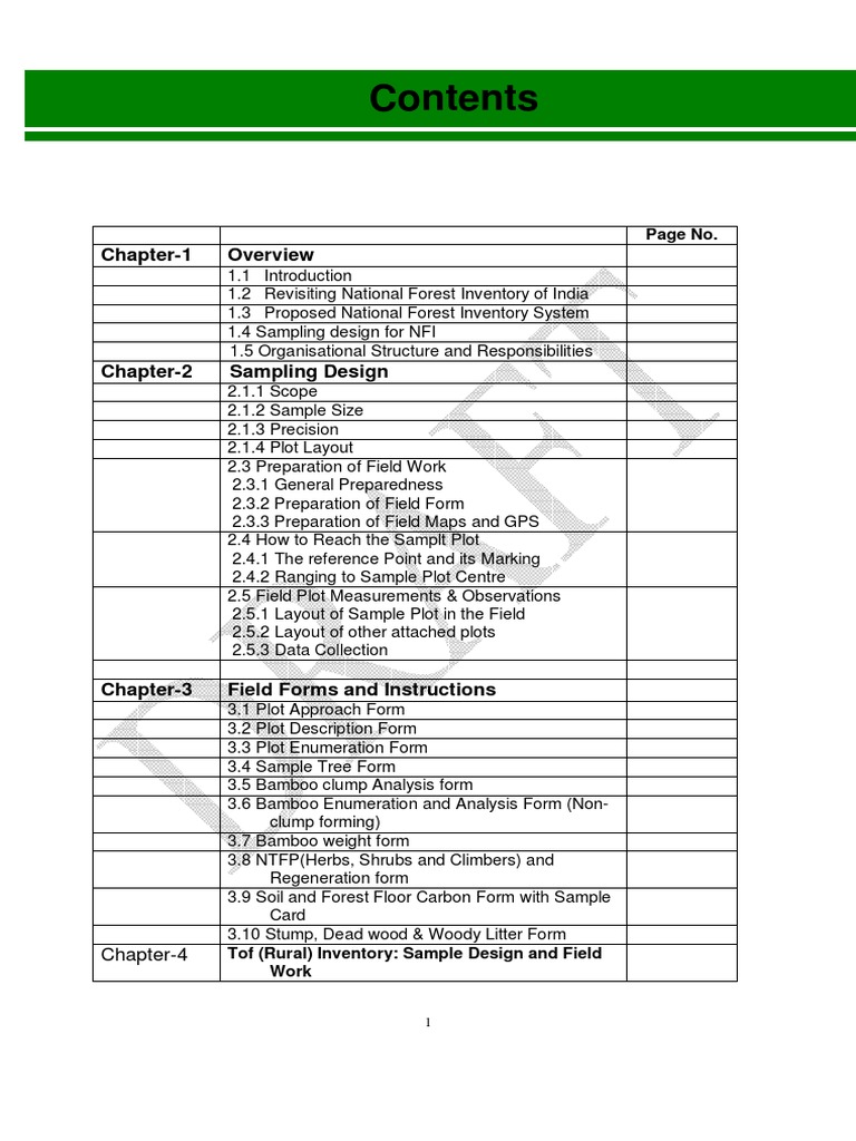 National Forest Inventory Overview | PDF | Reducing Emissions From ...