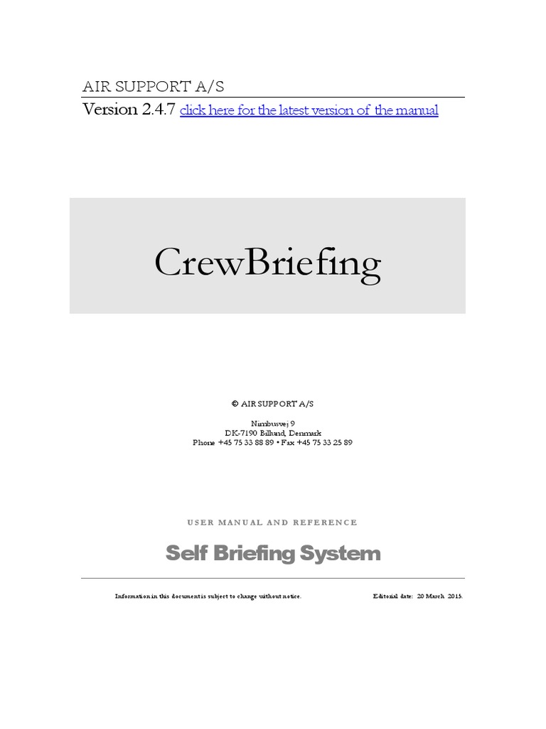 CB2 - Crewbrefing Manual | PDF | Hyperlink | Weather Satellite