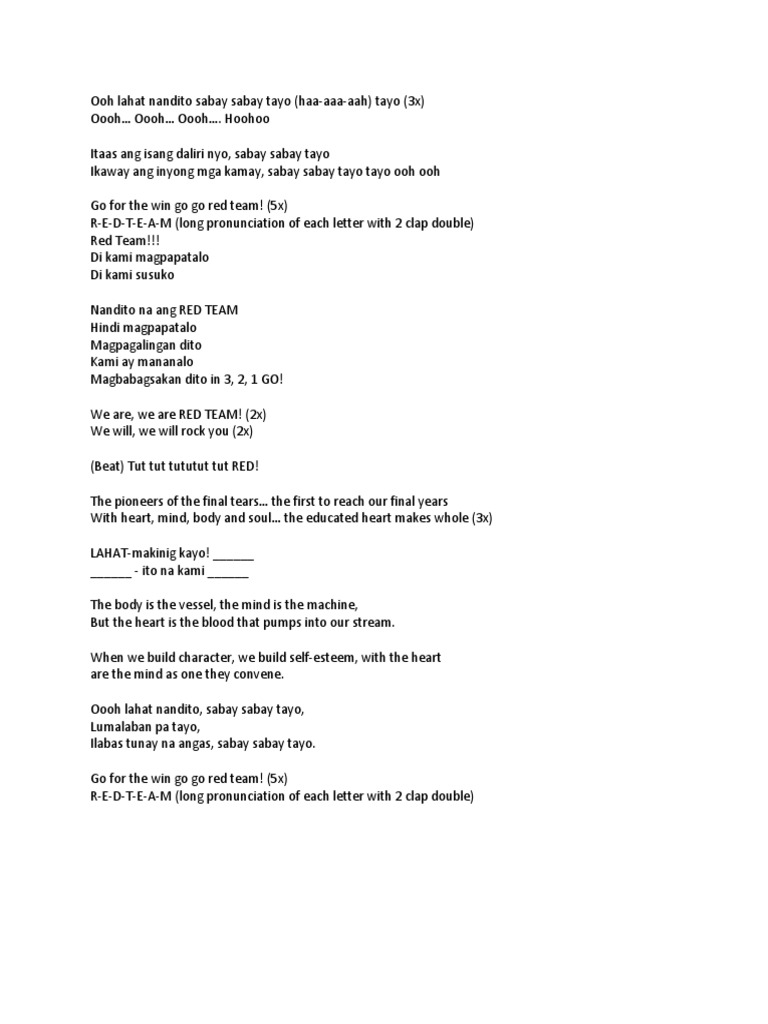 Red Team Jingle | PDF