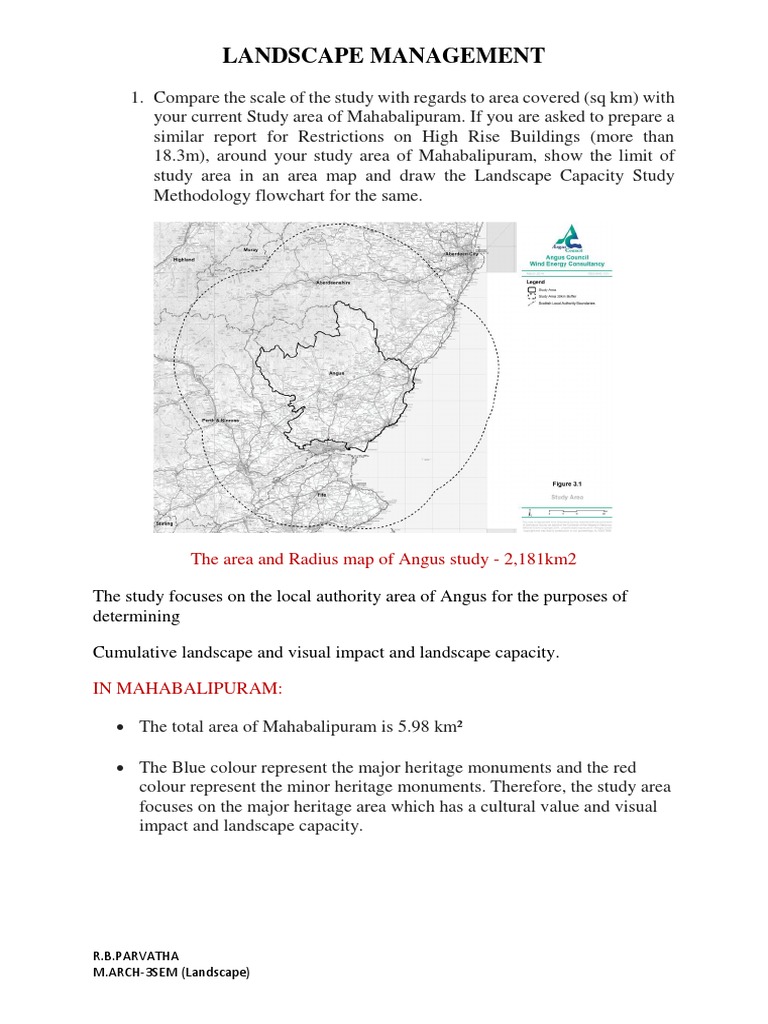 Landscape Management: The Area and Radius Map of Angus Study - 2,181km2 ...