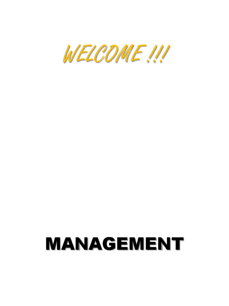Introduction To Management