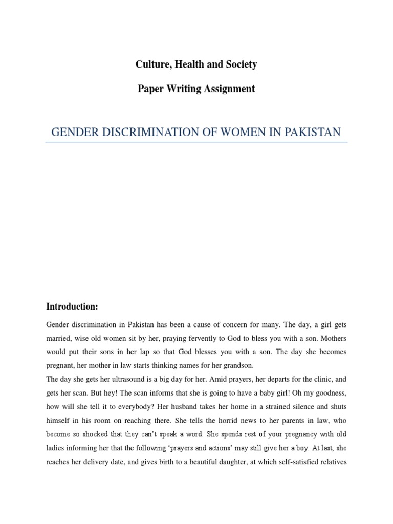 Gender Discrimination | PDF | Woman | Gender