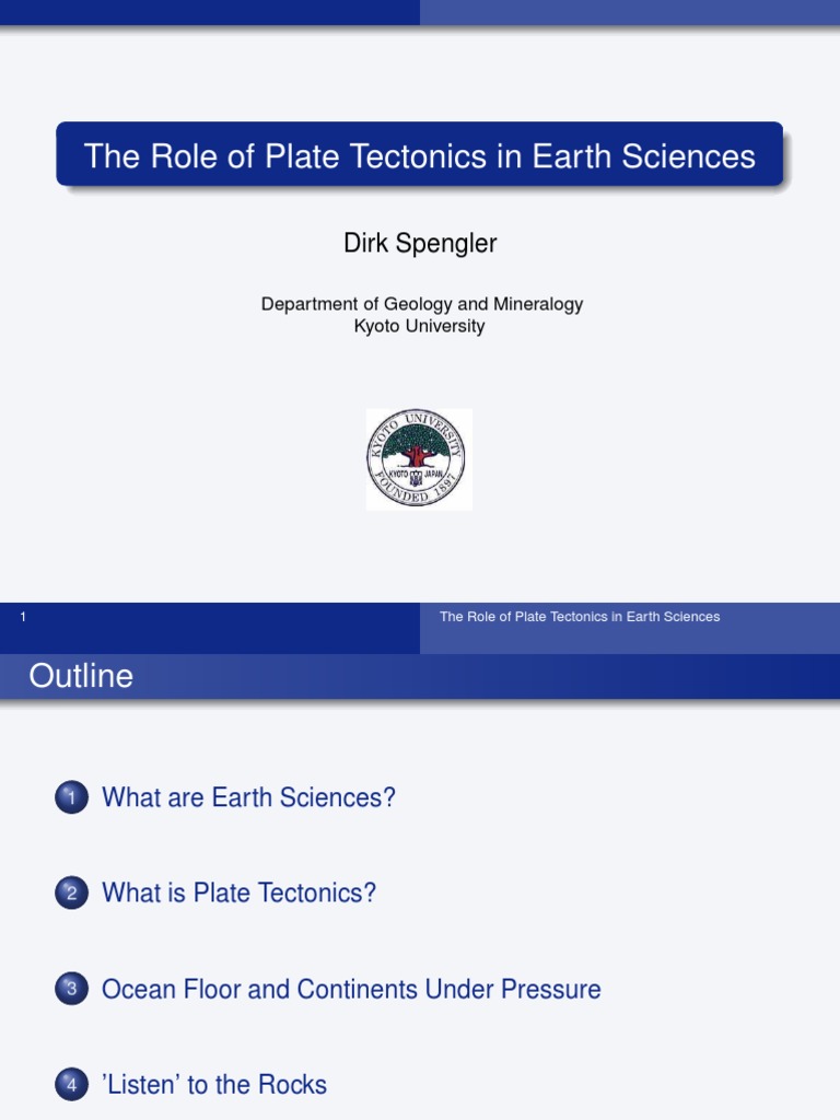 The Role of Plate Tectonics in Earth Sciences: Dirk Spengler | PDF | Plate Tectonics | Earth ...