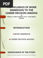 Exploring The Work Immersion Experiences of Grade 12 STEM Students in A ...