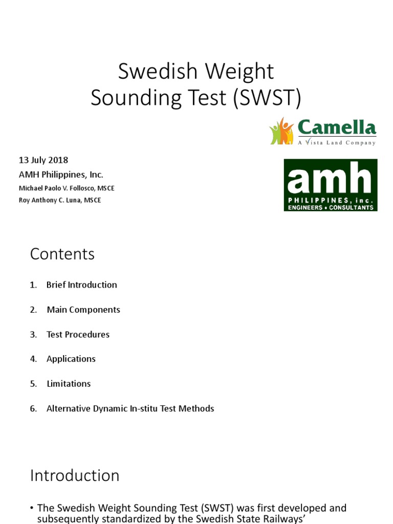 SWST Presentation | PDF | Civil Engineering | Geotechnical Engineering